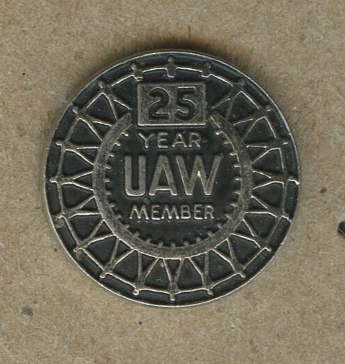 UAW UNITED AUTO Workers Union 25 Year Member Lapel Pin $19.99 - PicClick CA