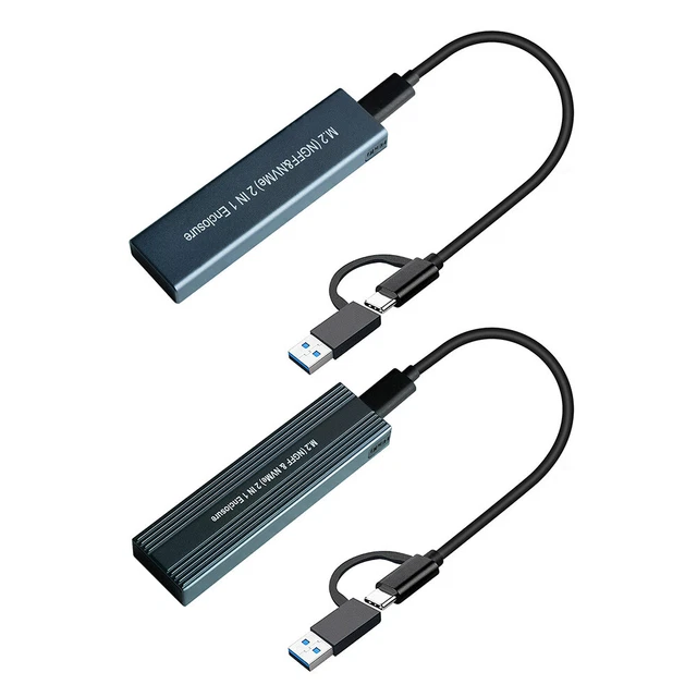 SSD M.2 NVME to USB 3.1 Adapter Dual Protocol PCIE NGFF B Key/B+M Key/M Key Case £17.03 ...