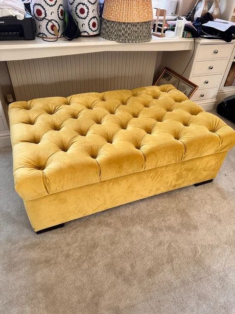 ‘BED IN A Box’: Deep Buttoned Ottoman w/ wide Single Fold Out Bed ...