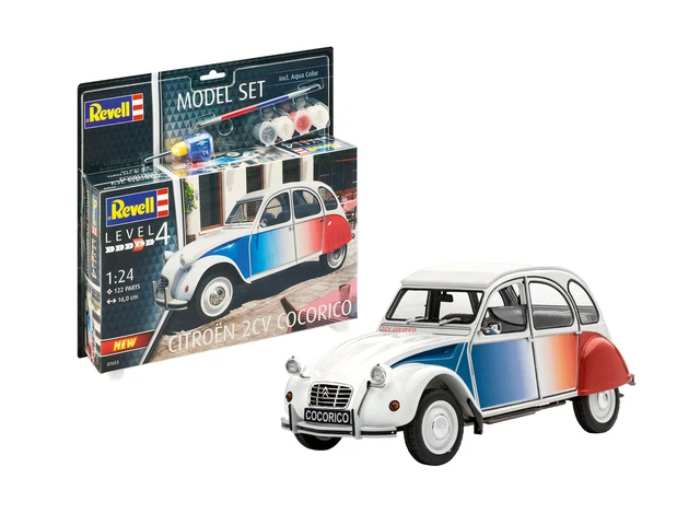REVELL MODEL SET Citroen 2CV Cocorico 1:24 Car Model Kit Livraison ...