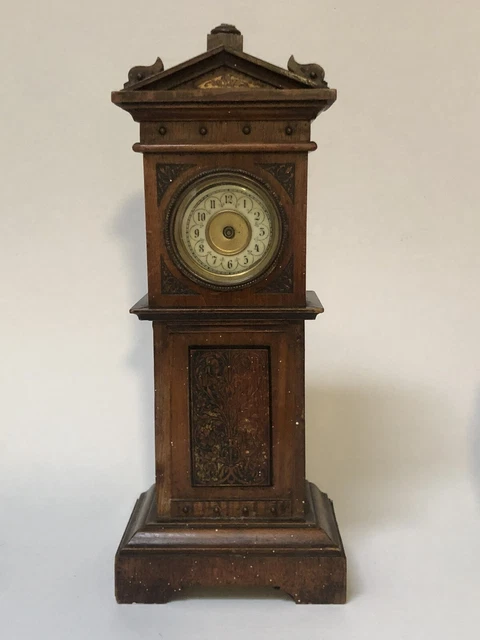 AMAZING! ~ Antique Edwardian Walnut Miniature Grandfather Long Case ...