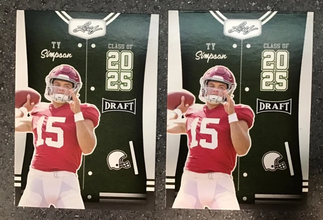 2023 LEAF DRAFT Ty Simpson Class of 2025 Lot of 2 Free Shipping $2.53 ...