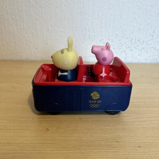 PEPPA PIG OLYMPIC Team GB Car Miss Rabbit Driver & Peppa Figure £5.00 ...