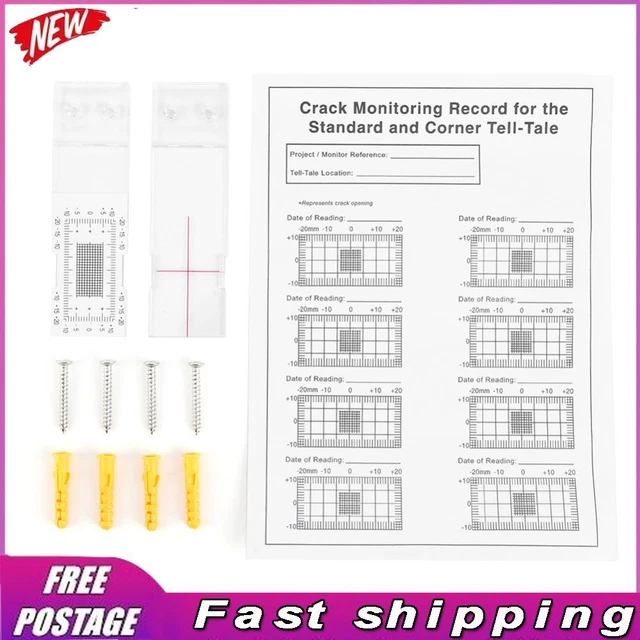 CRACK MONITOR PORTABLE Concrete Crack Monitoring Tool for Monitoring ...