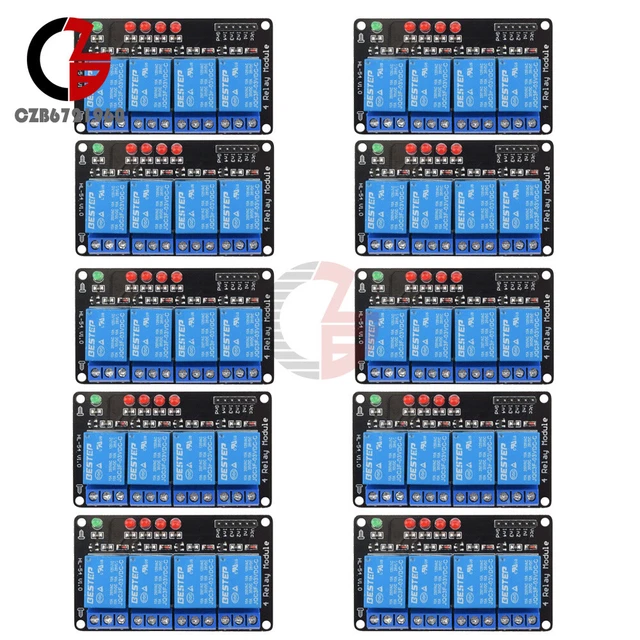 1/2/5/10PCS 4 CHANNEL 3V 3.3V Relay Module for Arduino Raspberry PIC ...