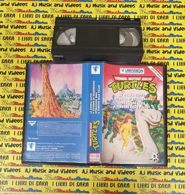 VHS FILM TEENAGE MUTANT NINJA TURTLES N.5 1991 ANIMAZIONE LASERVISION (F295) EUR 14,99 - PicClick IT