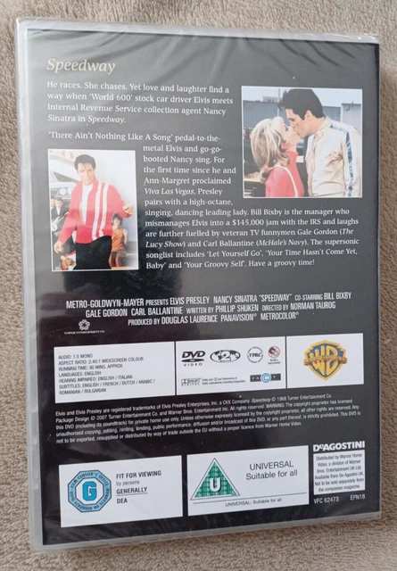 SPEEDWAY (1968) ELVIS Presley musical film. region 2 uk DVD NEW ...