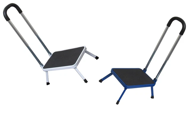 SINGLE CARAVAN FOLDING Step With Handrail (Non Slip Motorhome Platform ...