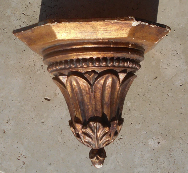 UNE CONSOLE D'APPLIQUE en Bois Doré - Stuck ! EUR 40,00 - PicClick FR