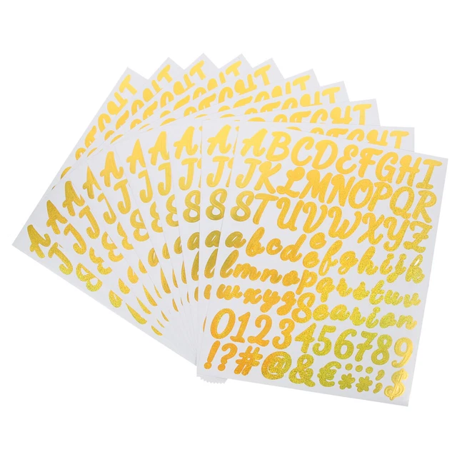 10 SHEETS ALPHANUMERIC Stickers Adhesive-backed Letters and Numbers £8. ...
