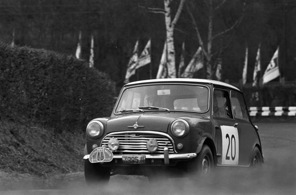 JULIAN VERNAEVE & Henry Liddon Mini Cooper Tulip Rally 1965 Old Racing ...