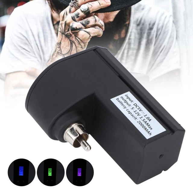 ROTARY WIRELESS TATTOO Power Supply Battery Pack For Tattoo Machine Pen ...