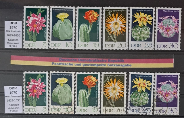 DDR 1970 MINR. 1625-1630 gestempelt und Postfrisch Komplettsätze ...