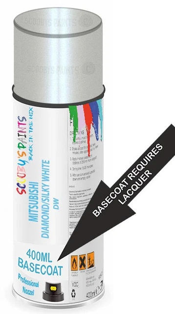 BASECOAT AEROSOL FOR Mitsubishi Delica Mini Diamond/Silky White Dw ...