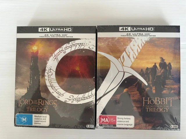 THE LORD OF The Rings + The Hobbit Trilogy Extended Version 4K Movie ...