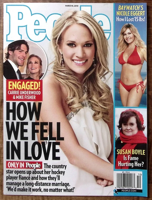 PEOPLE MAGAZINE 3/8/2010 Carrie Underwood Baywatch Nicole Eggert Plus More Z5143 £9.15 - PicClick UK
