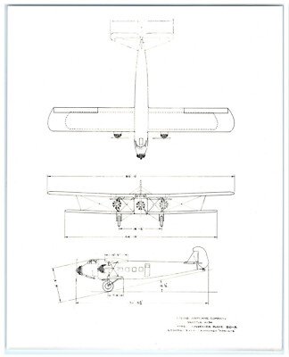 BOEING MODEL 80-A Biplane Blueprint Drawing Original Vintage Official ...