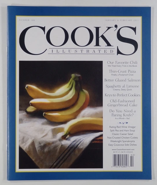 2011 JAN COOK'S ILLUSTRATED favorite chili recipes THIN-CRUST PIZZA ...