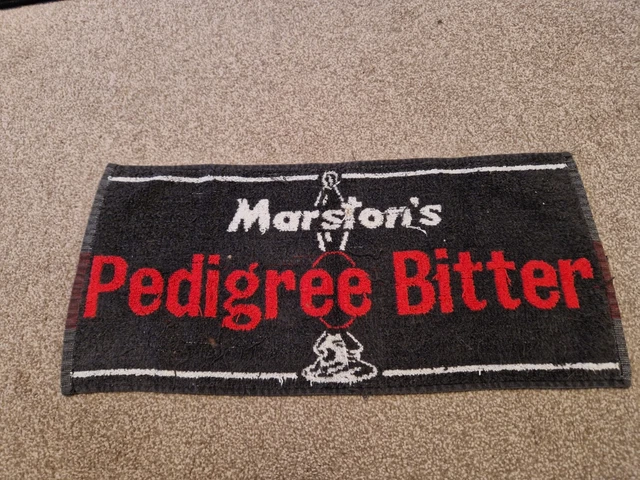 RARE VINTAGE MARSTONS Pedigree Bitter Beer Bar Towel Breweriana £7.99 ...