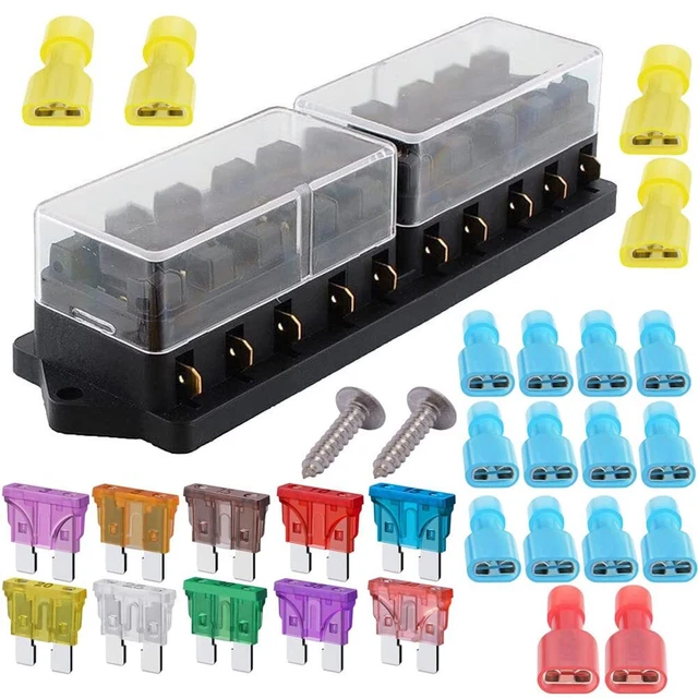 GEBILDET 10-FACH SICHERUNGSHALTER Auto KFZ Standard Bsicherungsdose Für ...
