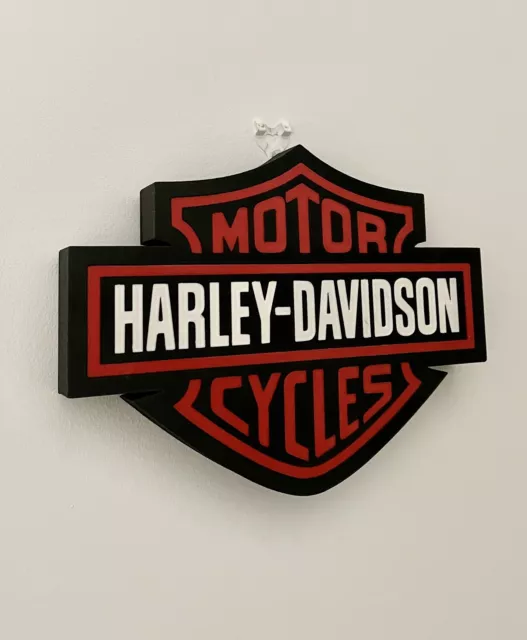 Harley Davidson Motorcycle Wall Plaque 3d Print Sign Art Bike Garage