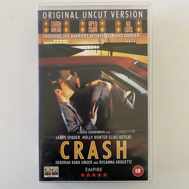 CRASH 1996 VHS Video Tape Big Box Original Uncut Version Movie David ...
