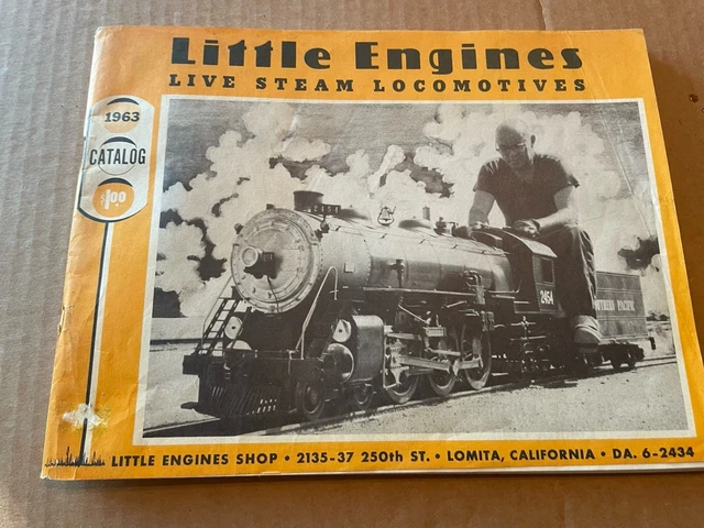 1963 LITTLE ENGINES Live Steam Locomotives Catalog Lomita CA Model ...