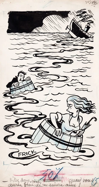 STALKER STALKING SHIPWRECK shipwreck caricature design drawing L.Frick ...