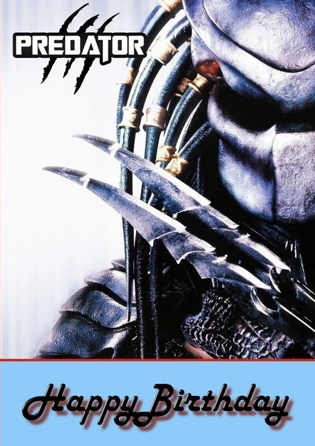 PERSONALISED PREDATOR HAPPY Birthday Card (inside printing) HQ Son Dad ...