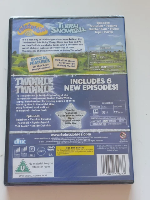 DVD TELETUBBIES - Tubby Snowball - Twinkle Twinkle Double Pack New ...
