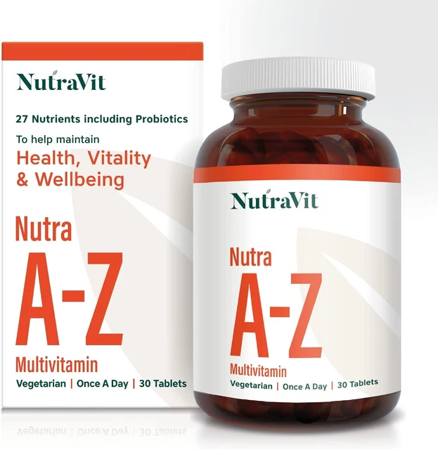 NUTRA A-Z: COMPLETE Multivitamins & Probiotics for Men and Women - 30 ...