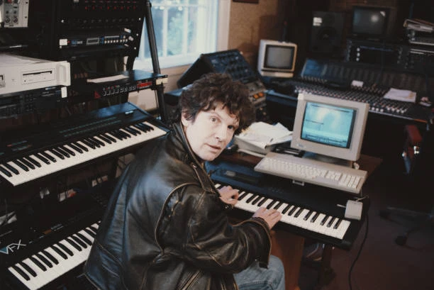 SINGER AND KEYBOARD player Rod Argent in a home recording studio, - Old ...