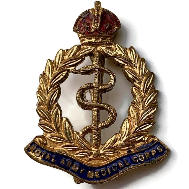 ORIGINAL ROYAL ARMY Medical Corps RAMC ENAMEL Sweetheart Brooch Badge £ ...