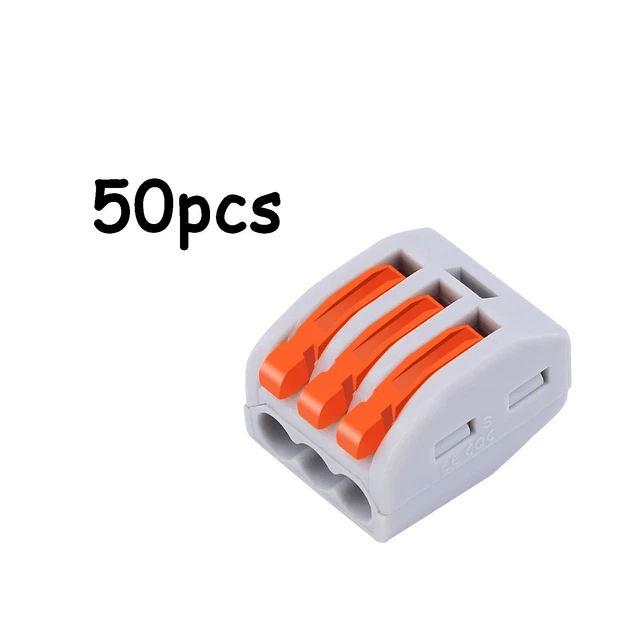 ELECTRICAL TERMINAL BLOCK Safe Testing Hole Clamp Lever Press Fit ...