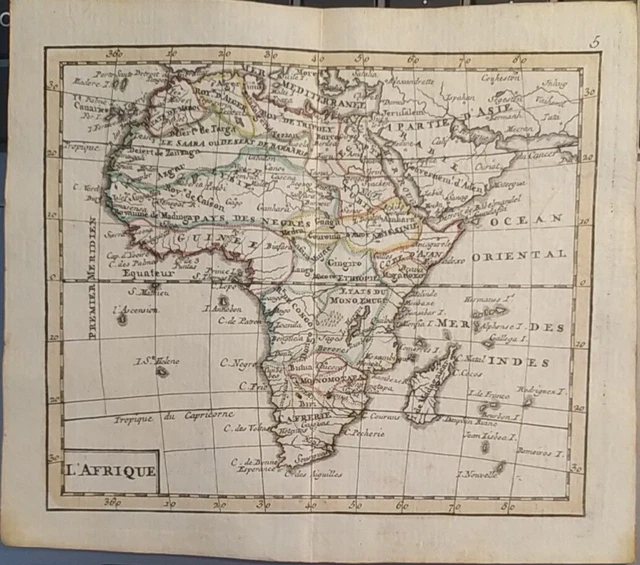 ANTIQUE 1801 AFRICAN Continent Map Africa Remondini £91.48 - PicClick UK