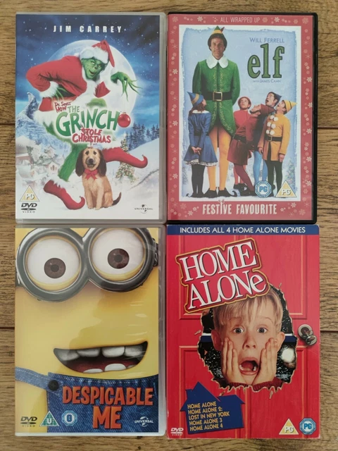 CHRISTMAS DVD BUNDLE Home Alone Elf Grinch Despicable Me £6.99 ...