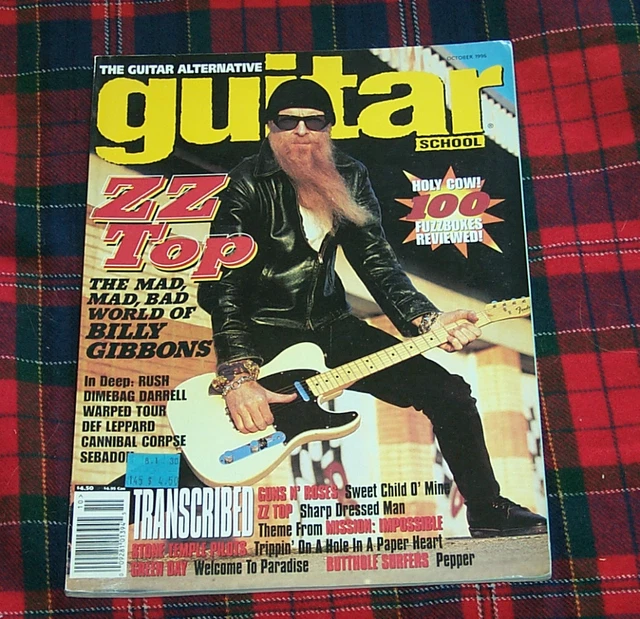 VINTAGE MAGAZINE GUITAR School 1996 ZZ Top Billy Gibbons Dimebag ...