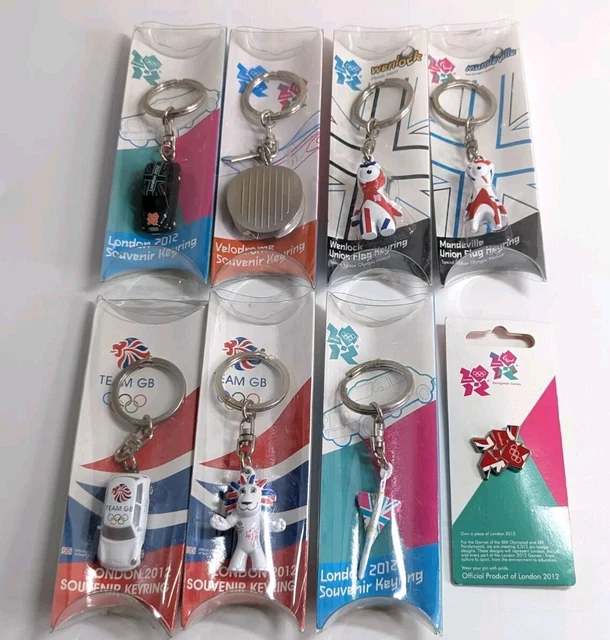 LONDON OLYMPICS 2012 Official Wenlock Mandeville Team GB Keyring Bundle ...