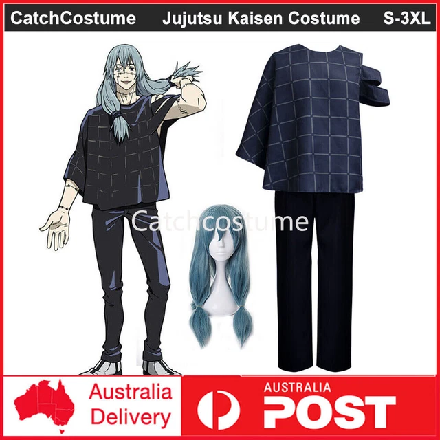ANIME JUJUTSU KAISEN Mahito Cosplay Costume Wig Top Pants Set Halloween ...
