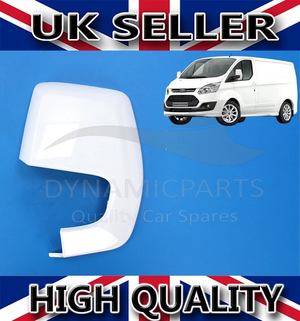 FOR FORD TRANSIT Custom Frozen White Wing Mirror Cover Cap Left ...