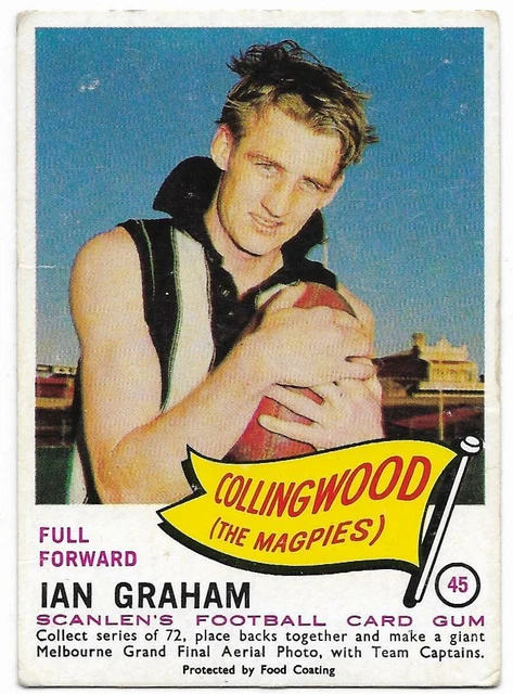 1966 SCANLENS (45) Ian GRAHAM Collingwood * $35.00 - PicClick AU