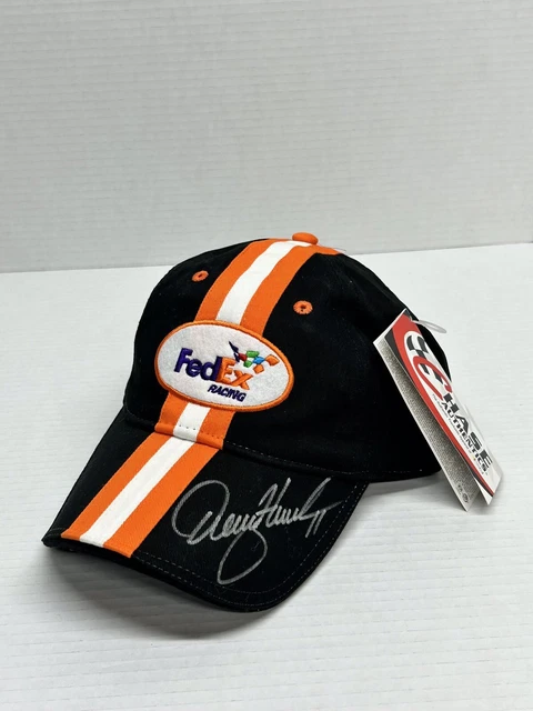 NWT FEDEX RACING Hat 11 Denny Hamlin NASCAR Cap Black/White Embroidered ...