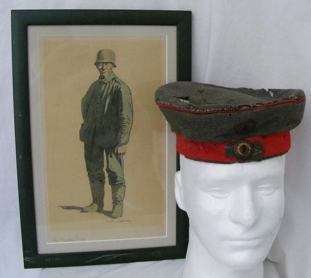 VERY RARE WW1 Imperial German Army Enlisted Man M1907 Pork Pie Field ...