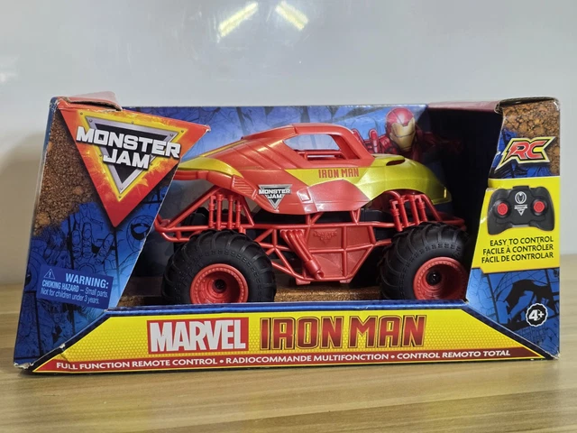 MONSTER JAM MARVEL Iron Man RC Monster Truck Full Function Remote ...