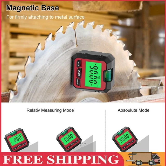 ANGLE PROTRACTOR 60 Degree Digital Inclinometer Level Meter (Red Black ...