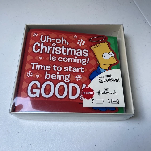 THE SIMPSONS HALLMARK Musical Christmas Cards Dead Batteries Bart 5 ...