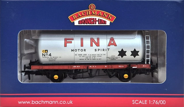 BACHMANN 37-586 45 Ton TTA Tank Wagon No.4 in FINA Motor Spirit Silver ...