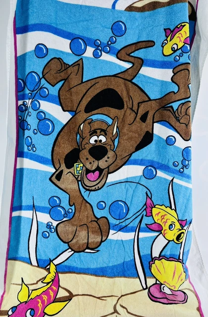 VINTAGE HANNA BARBERA Cartoon Scooby-Doo Beach Towel Underwater Scene ...
