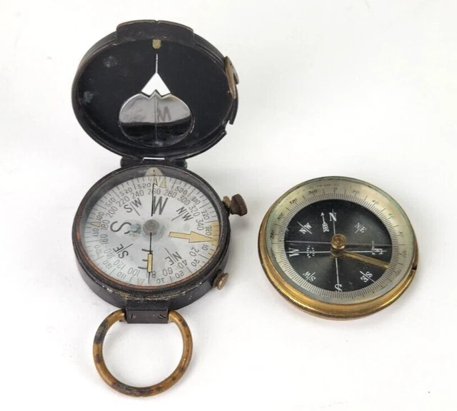 ANTIQUE WW1 U.S. Engineer Corps & French Field Compass Army Military ...