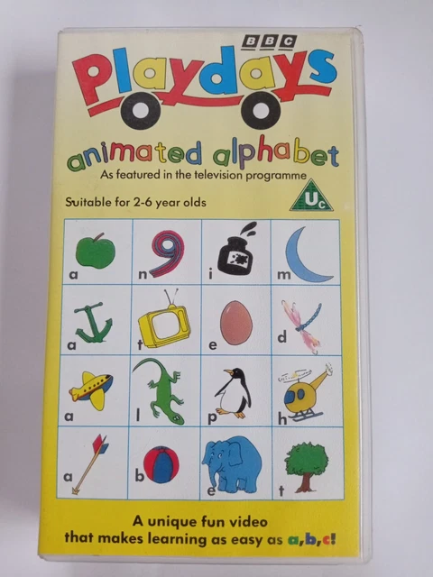 PLAYDAYS ANIMATED ALPHABET , BBC VHS Video EUR 17,99 - PicClick FR